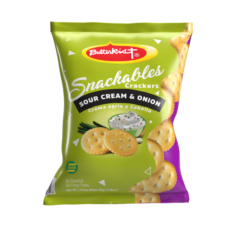 Butterkist Snackables – Sour Cream & Onion Crackers - Seprod